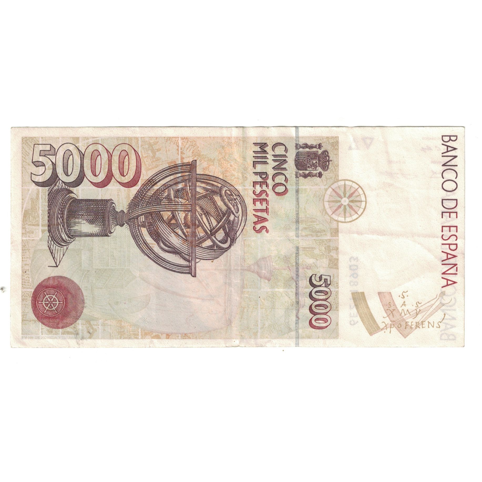 [#240434] billete, 5000 pesetas, 1992, españa, - Comprar Billetes ...