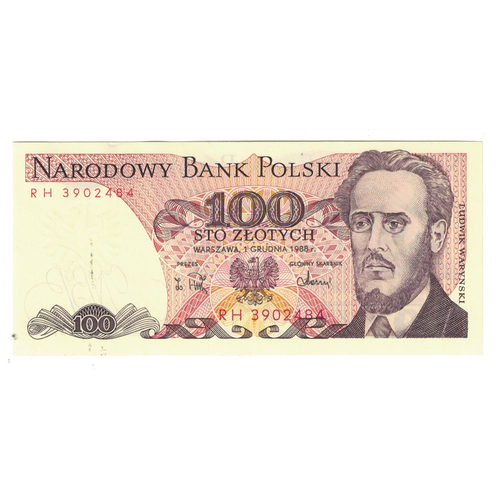 Banknote, Poland, 100 Zlotych, 1988, 1988-12-01, KM:143a, UNC(65-70)