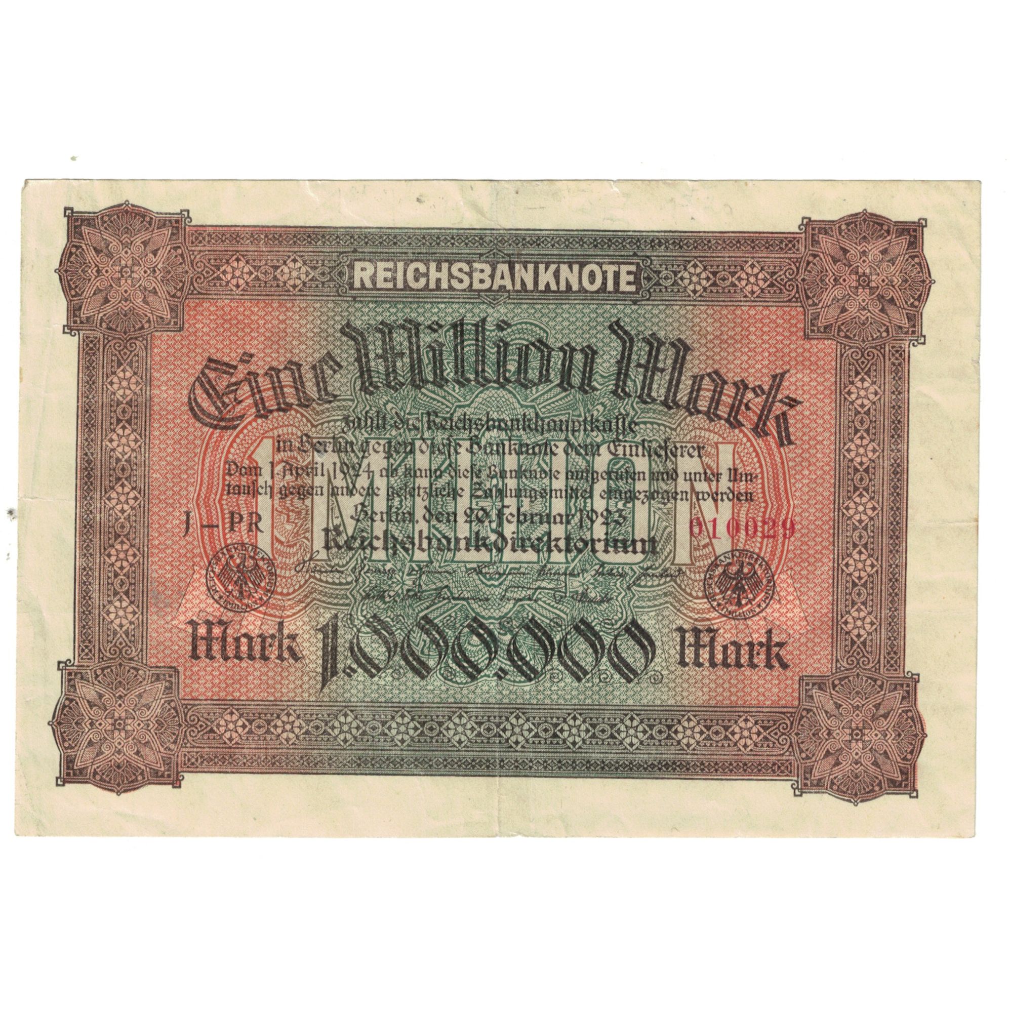 Banknote, Germany, 1 Million Mark, 1923, 1923-02-20, KM:86a, EF(40-45)