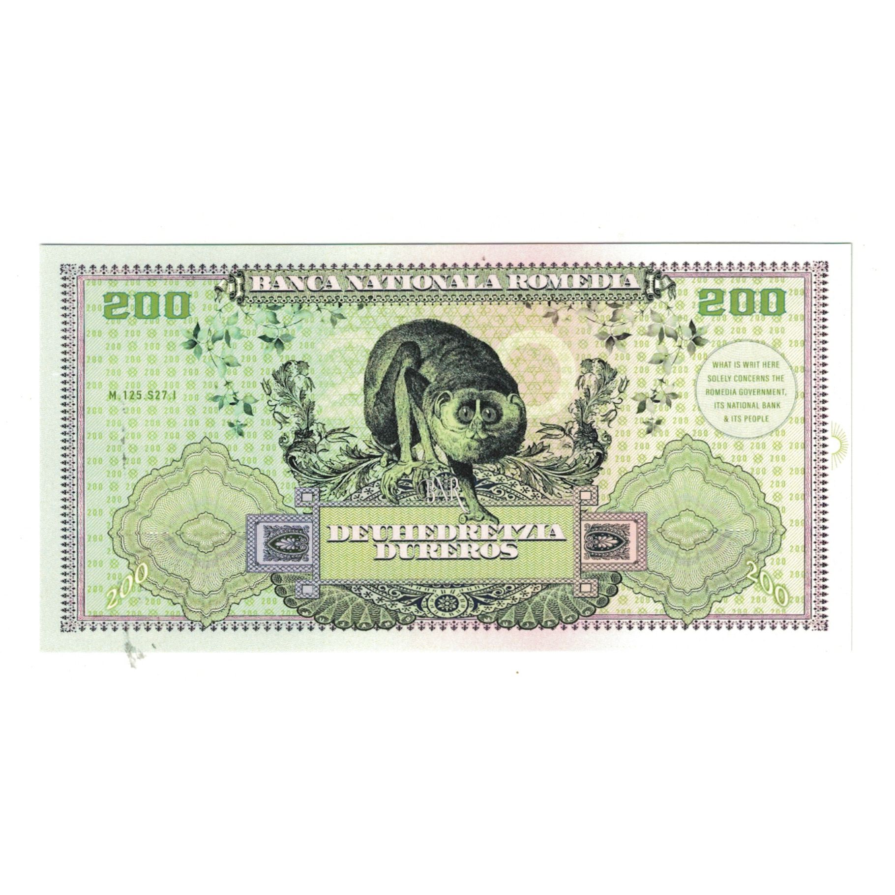 Banknote, Romania, Tourist Banknote, 2019, BANCA NATIONAL ROMEDIA 200