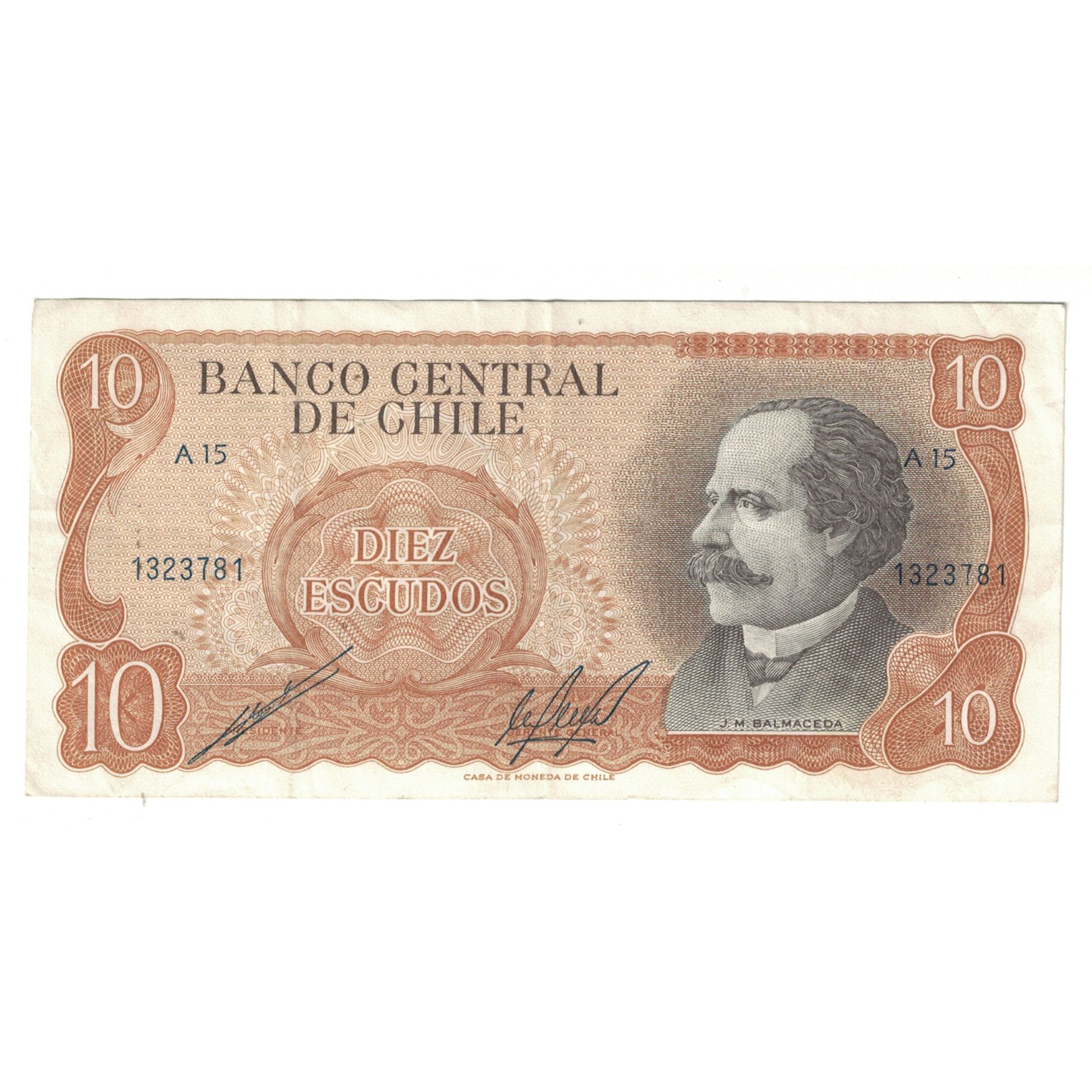 Banknote, Chile, 10 Escudos, KM:142, EF(40-45) | World Paper Money