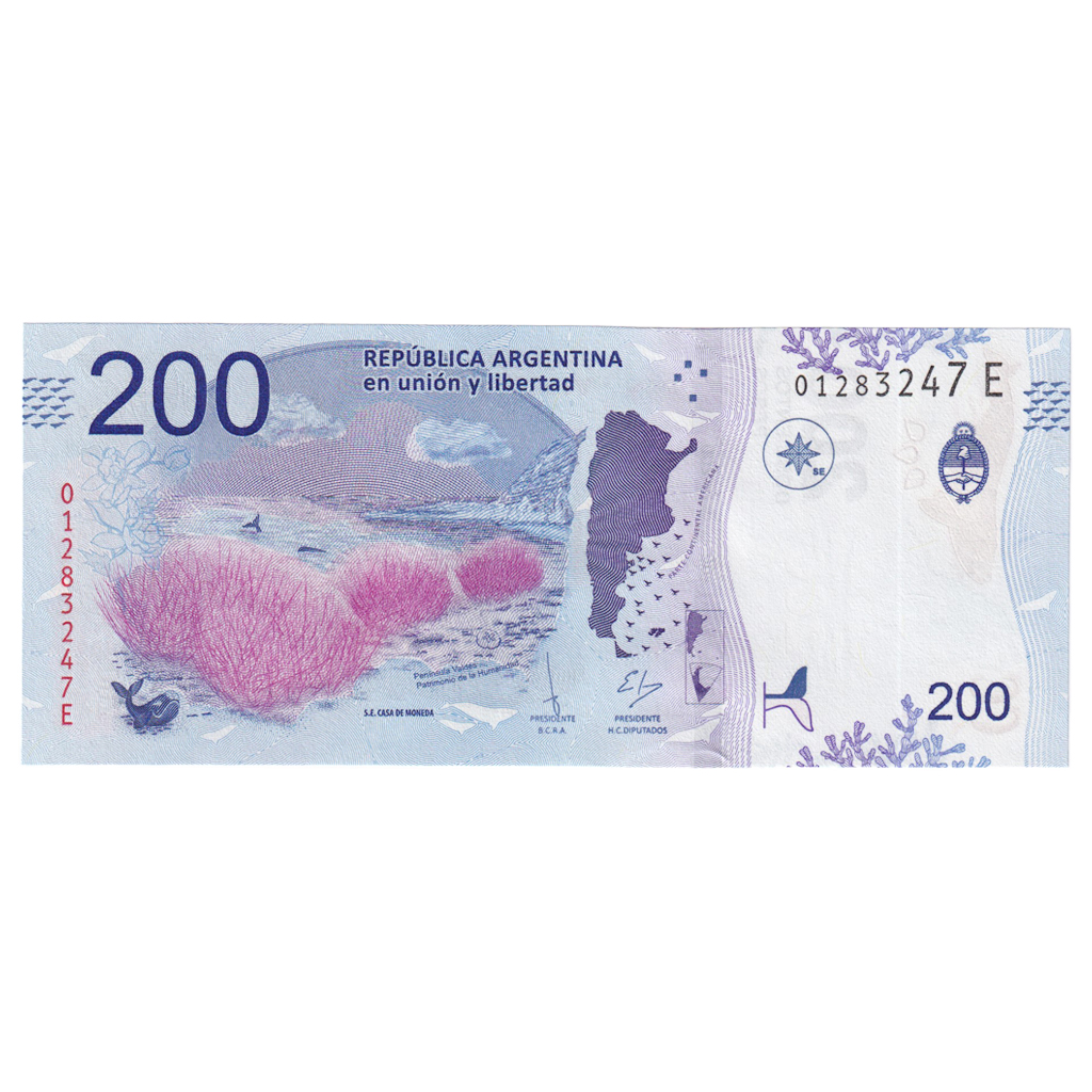 Banknote, Argentina, 200 Pesos, UNC(65-70) | World Paper Money