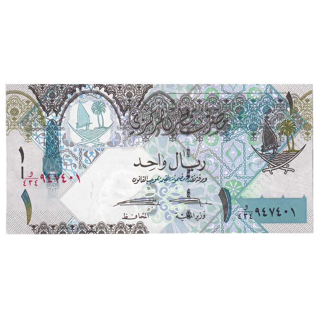 Banknote, Qatar, 1 Riyal, KM:20, UNC(65-70) | World Paper Money