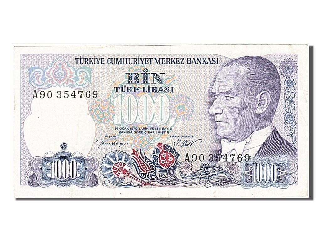 Banknote, Turkey, 1000 Lira, 1986, EF(40-45) | World Paper Money