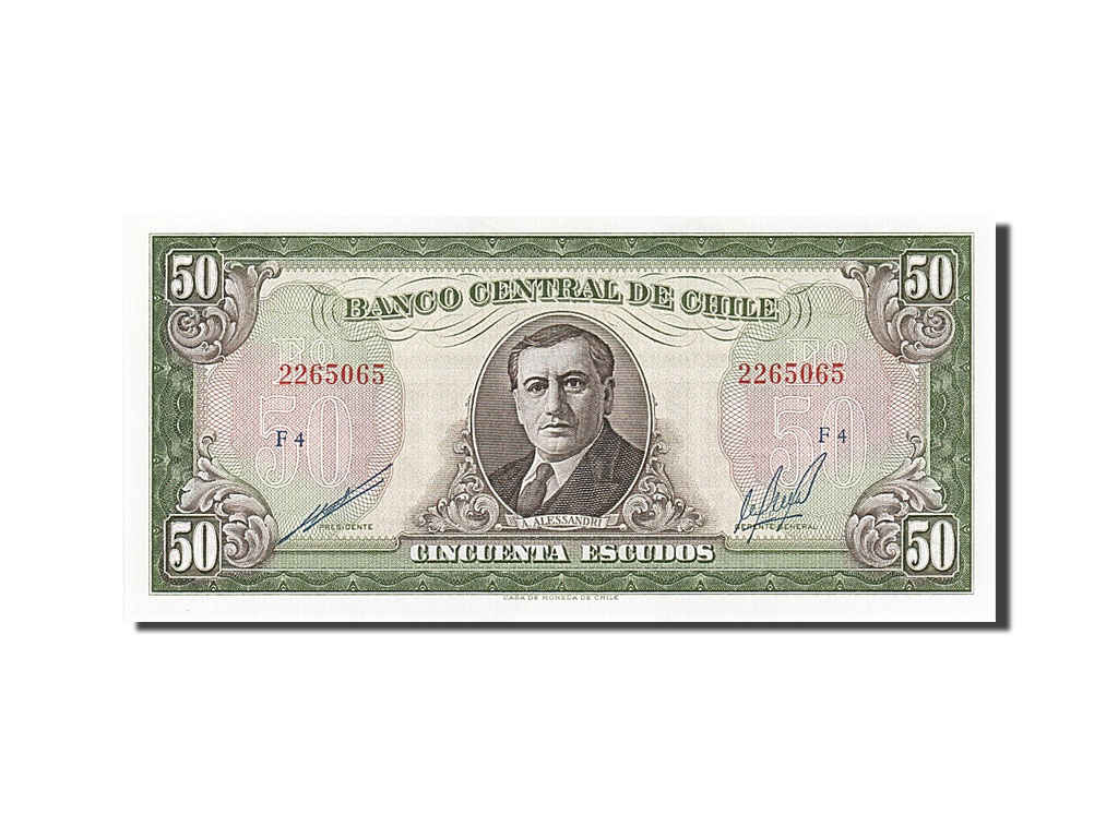 Banknote, Chile, 50 Escudos, UNC(63) | World Paper Money