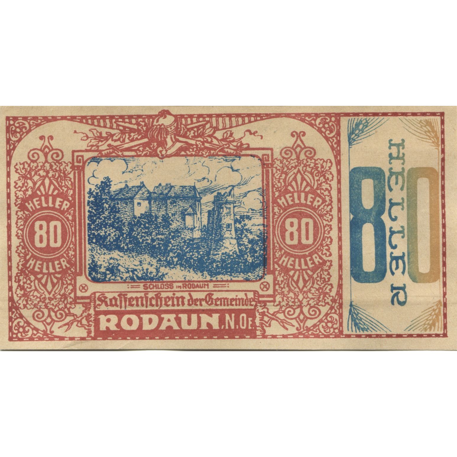 [#282536] billete, austria, rodaun, 80 heller, - Compra venta en ...