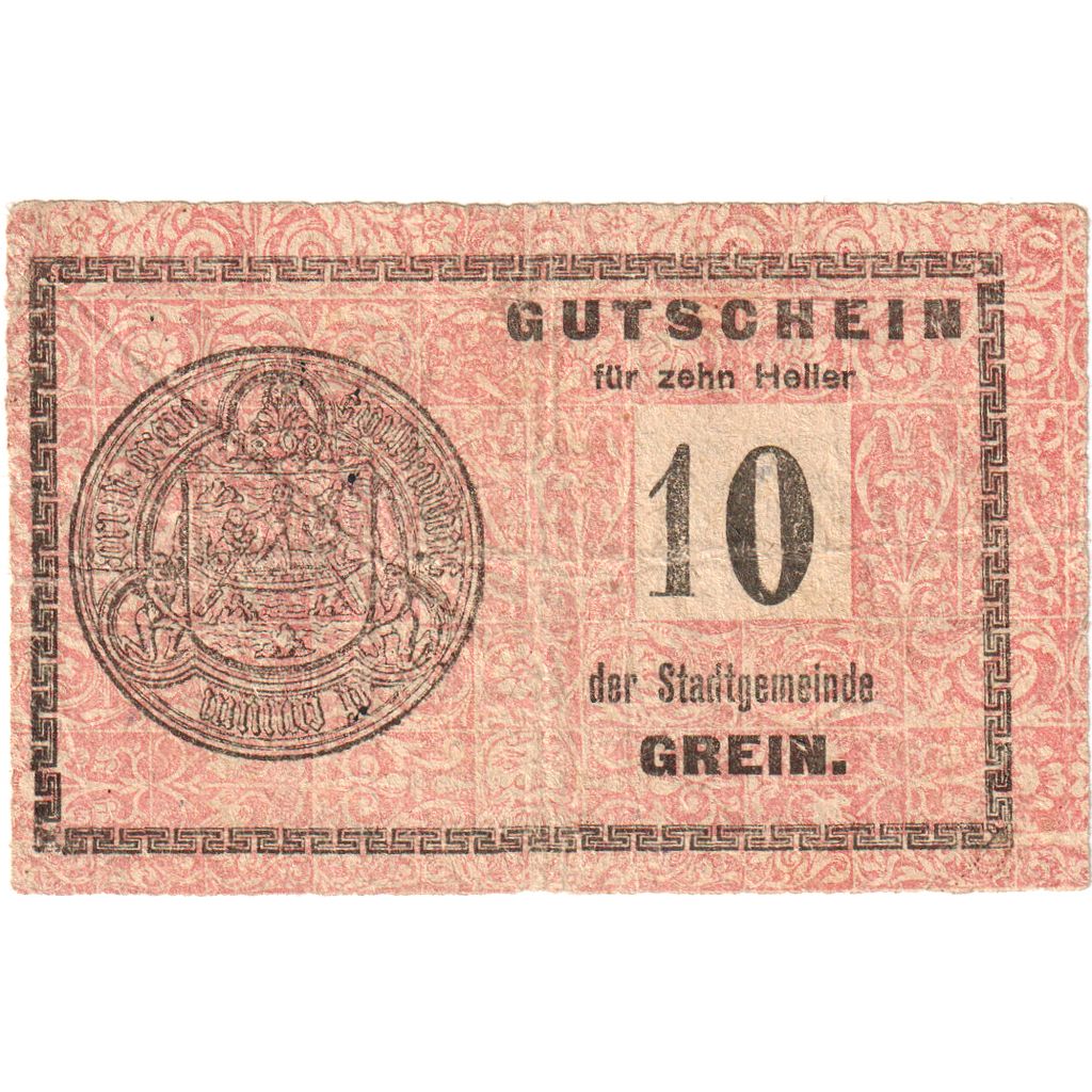 Austria, Grein, 10 Heller, 1920-12-31, VG(8-10) | World Paper Money