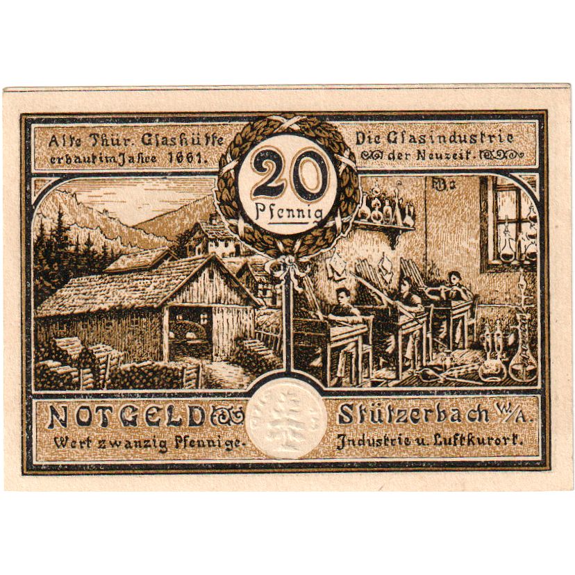 Germany, Stützerbach, 20 Pfennig, UNC(63) | World Paper Money