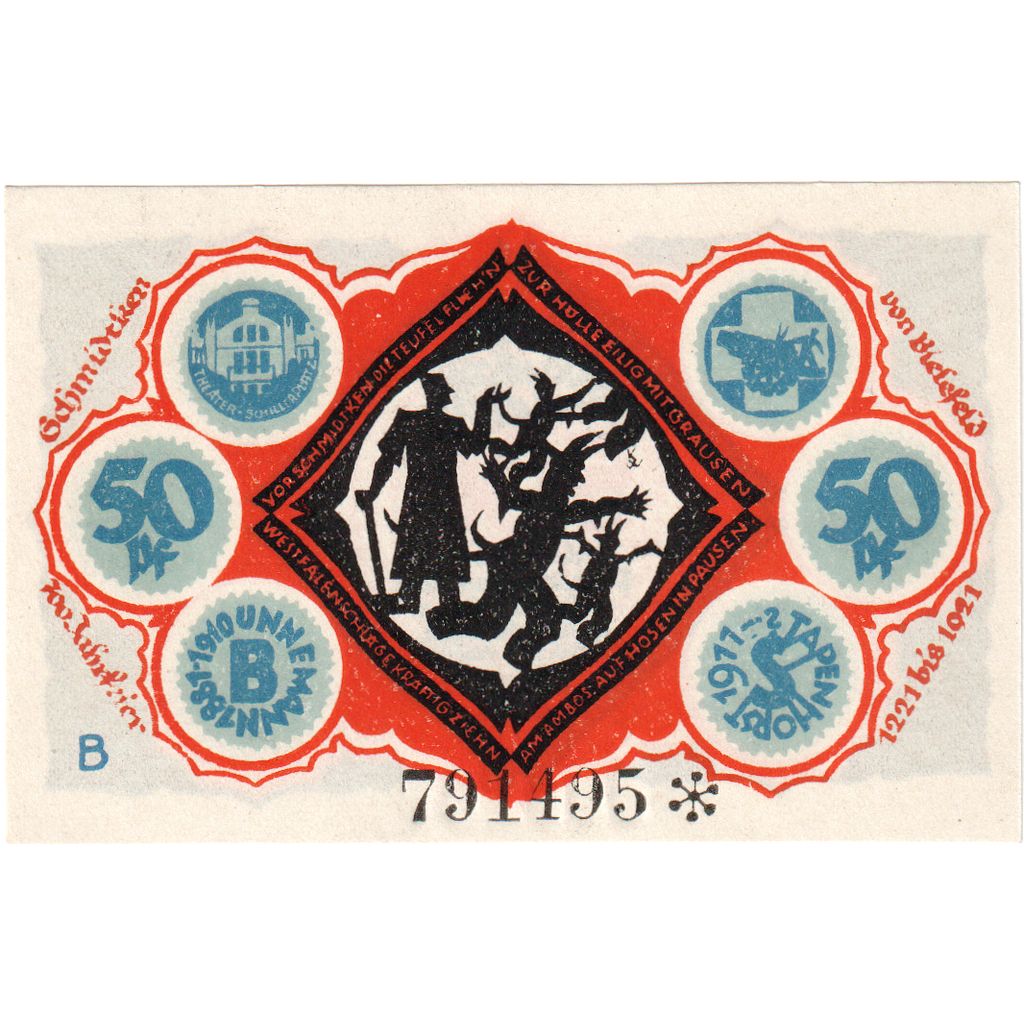 Germany, Bielefeld, 50 Pfennig, 1921-05-15, UNC(63) | World Paper Money