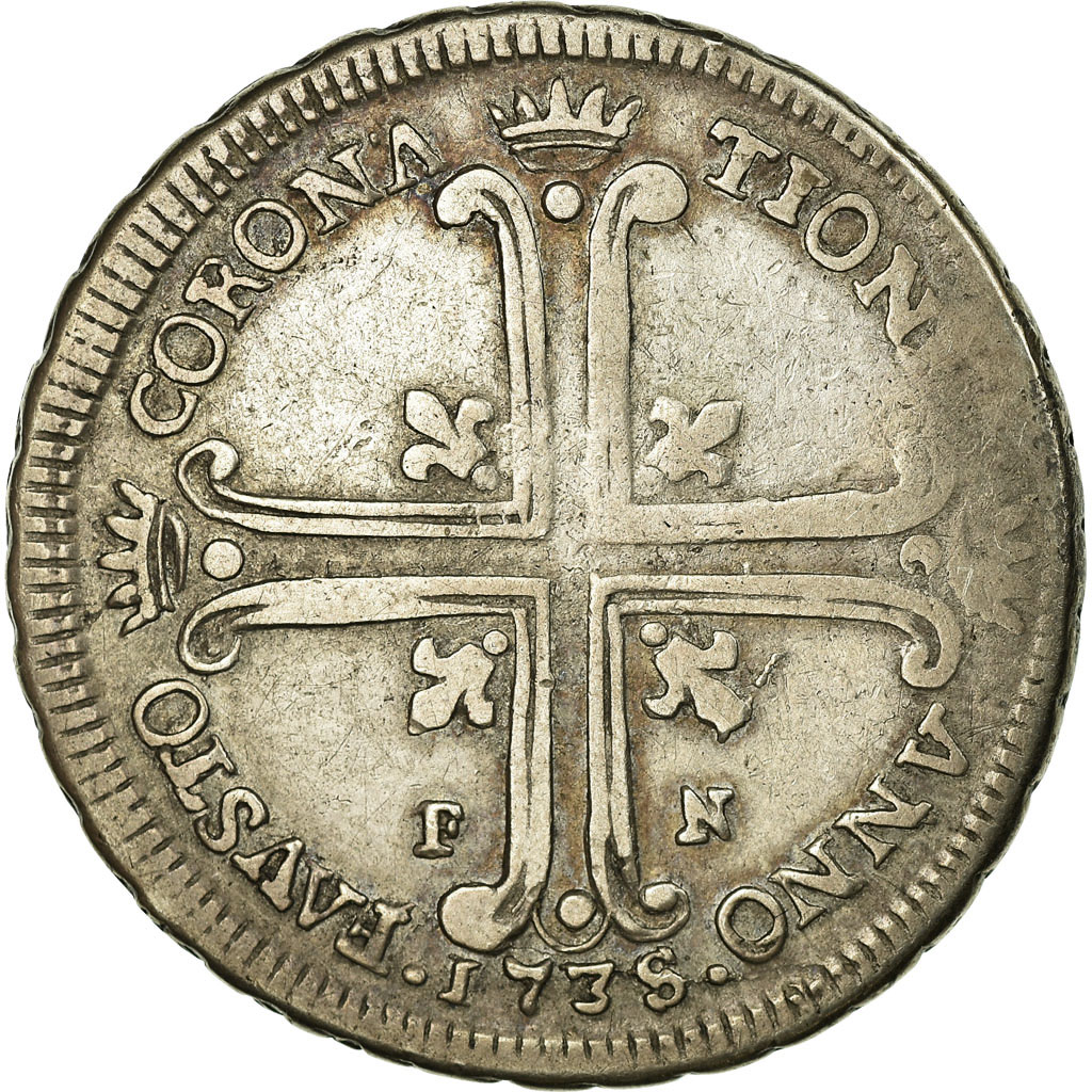 Coin, ITALIAN STATES, SICILY, Carlo, 6 Tari, 1735, Palermo, , Silver