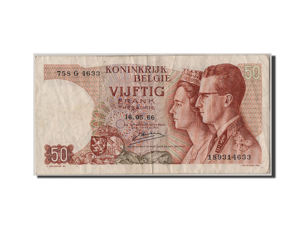 Banknote, Belgium, 50 Francs, 1966, 1966-05-16, VF(30-35) | World Paper ...