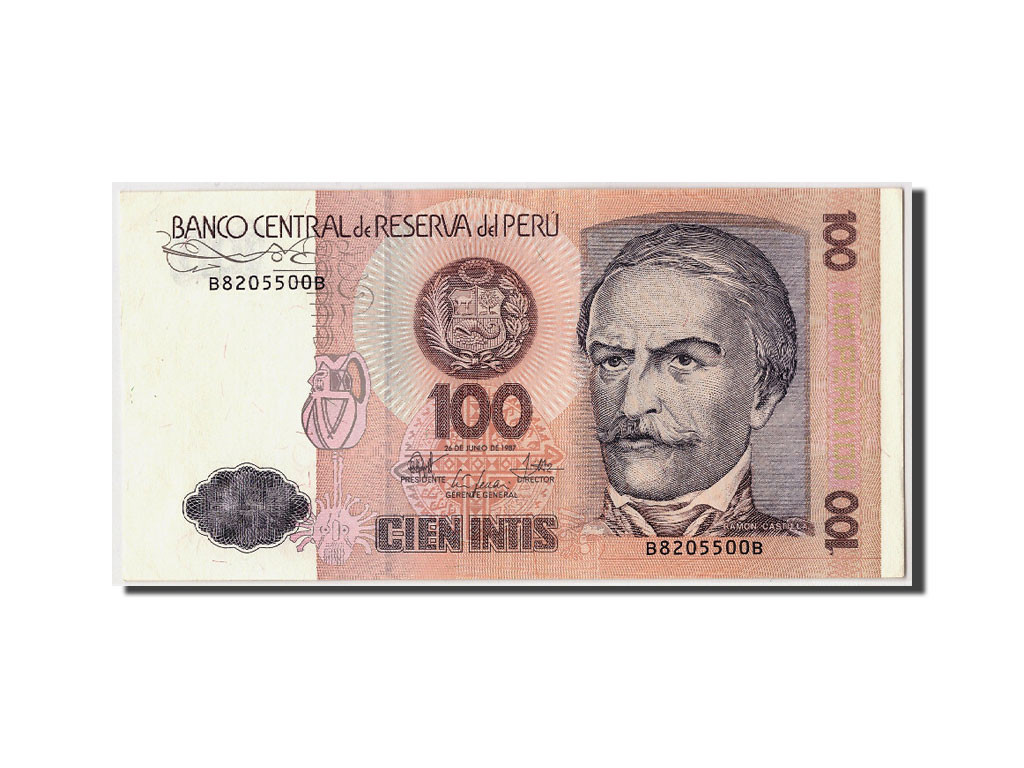 [#309001] billete, 100 intis, 1987, perú, km:13 - Compra venta en ...