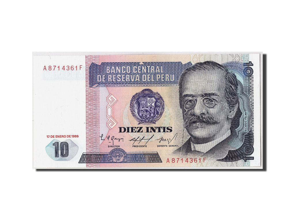 [#309775] billete, 10 intis, 1986, perú, km:128 - Compra venta en ...