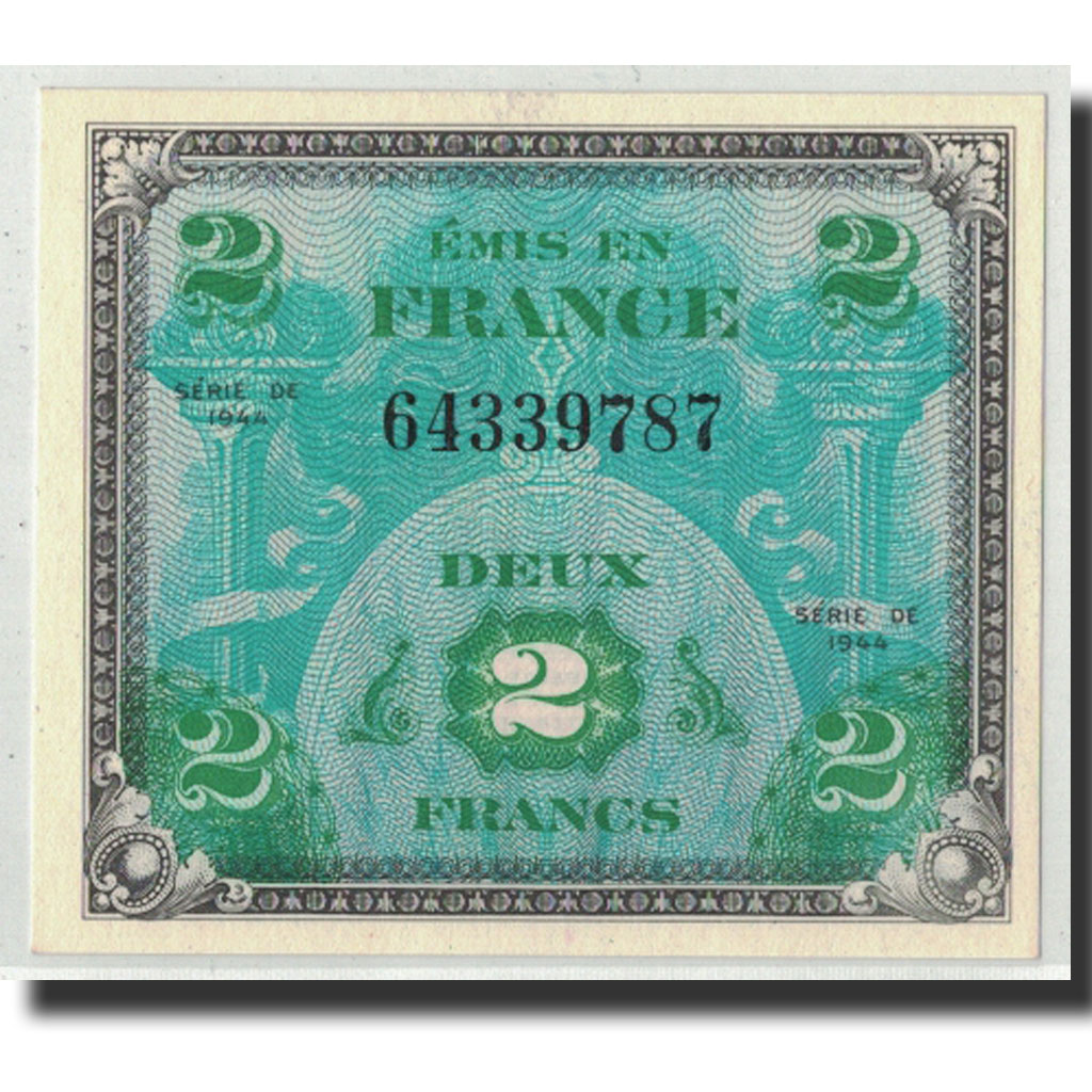 Banknote, France, 2 Francs, 1944 Flag/France, 1944, UNC(65-70), Fayette ...