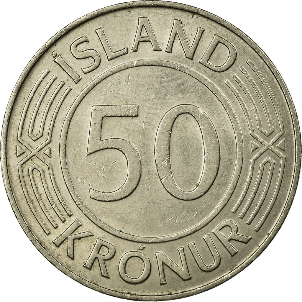 Coin, Iceland, 50 Kronur, 1978, , Copper-nickel, KM:19 | European Coins