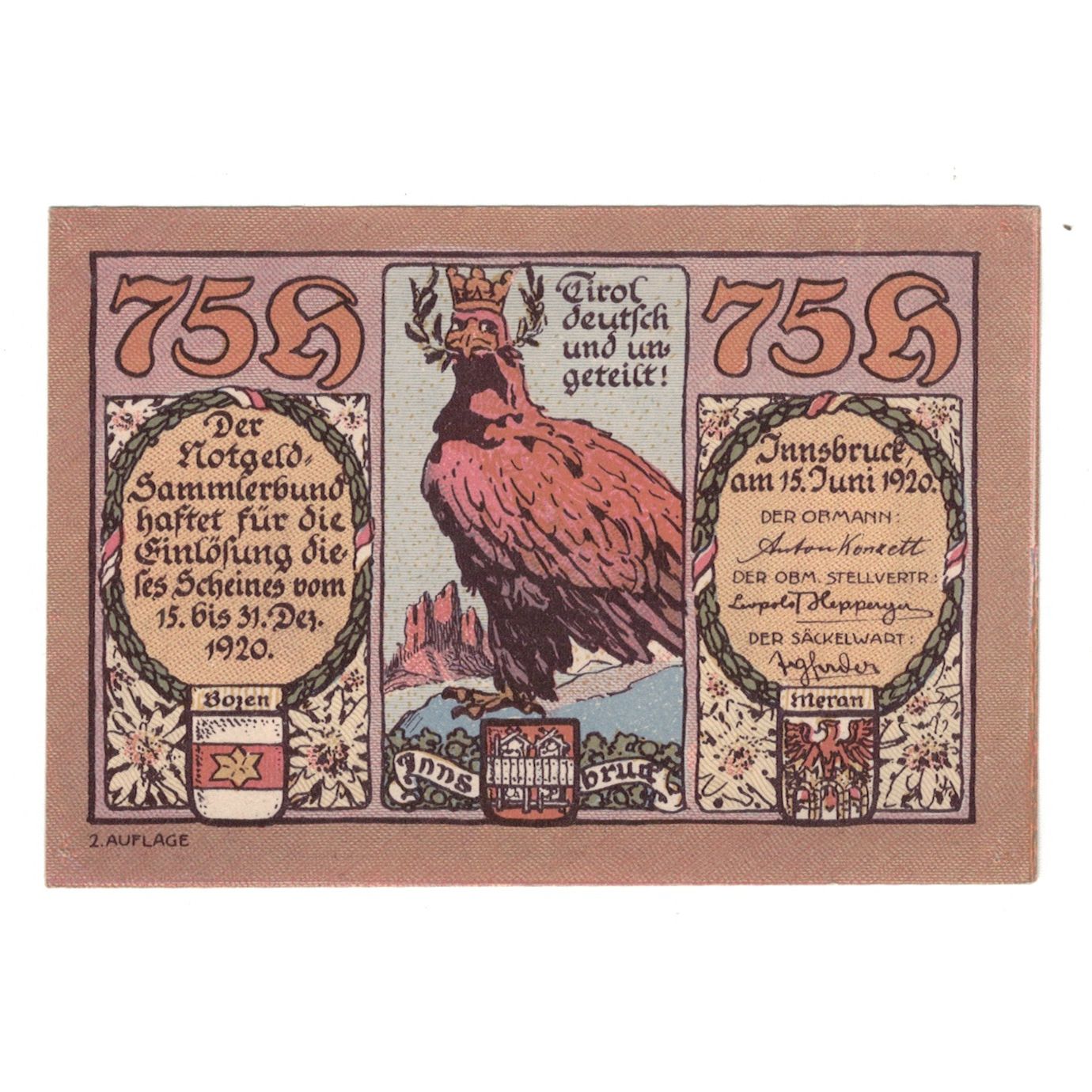 [#324687] billete, austria, innsbruck tirol prv - Compra venta en ...