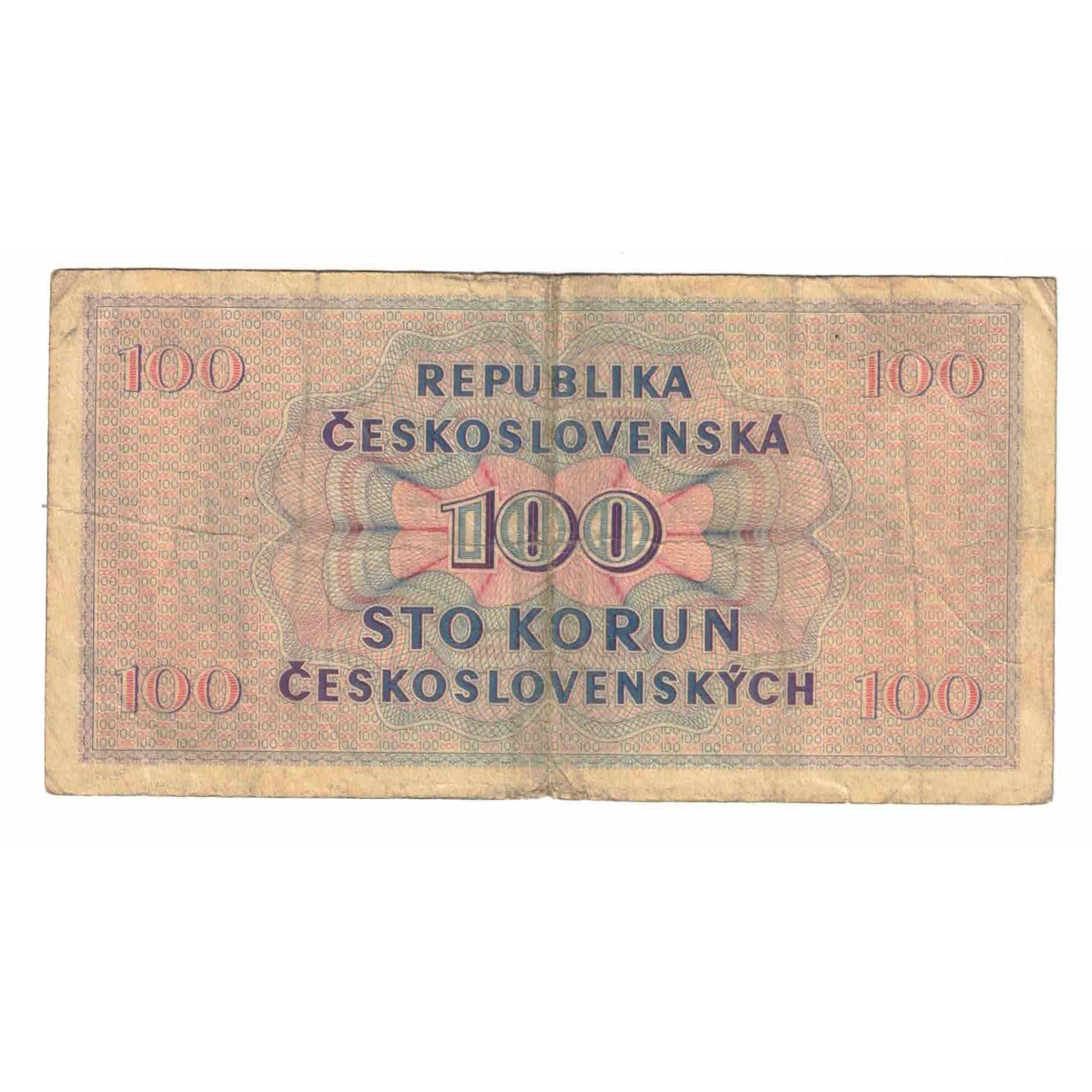 Banknote, Czechoslovakia, 100 Korun, 1945, 1945-05-16, KM:67a, VG(8-10)