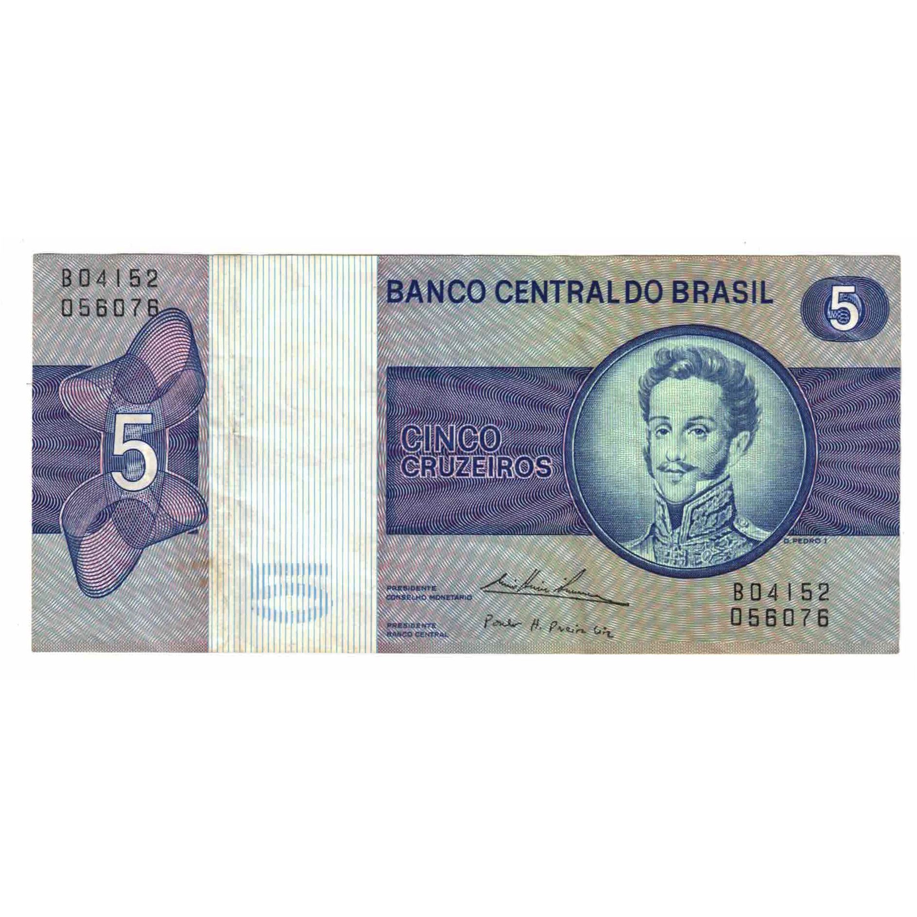 Banknote, Brazil, 5 Cruzeiros, KM:192c, AU(55-58) | World Paper Money