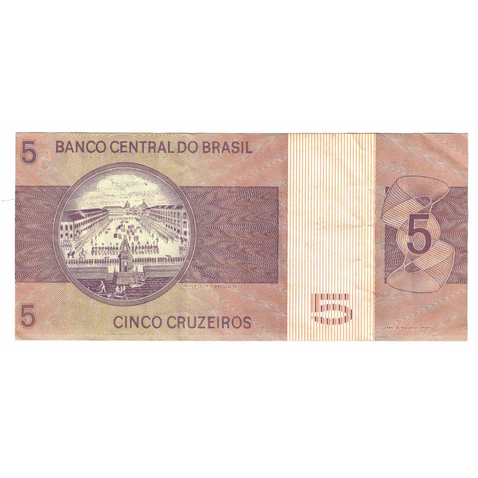Banknote, Brazil, 5 Cruzeiros, KM:192c, AU(55-58) | World Paper Money