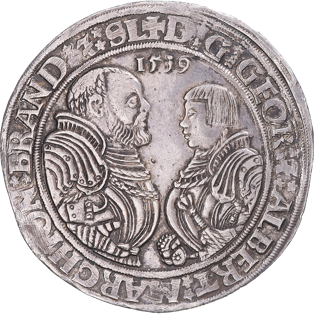Coin, German States, BRANDENBURG-FRANCONIA, Georg and Albrecht II ...