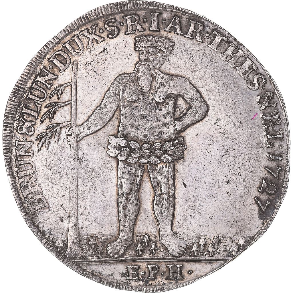Duchy of Brunswick-Lüneburg, Georg I, Thaler, 1727, Zellerfeld, EPH, Silver