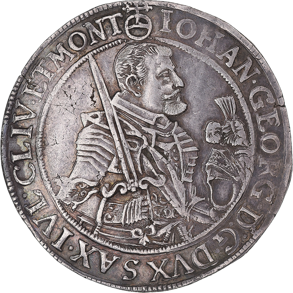 Coin, German States, SAXONY-ALBERTINE, Johann Georg I, 1/2 Thaler, 1647