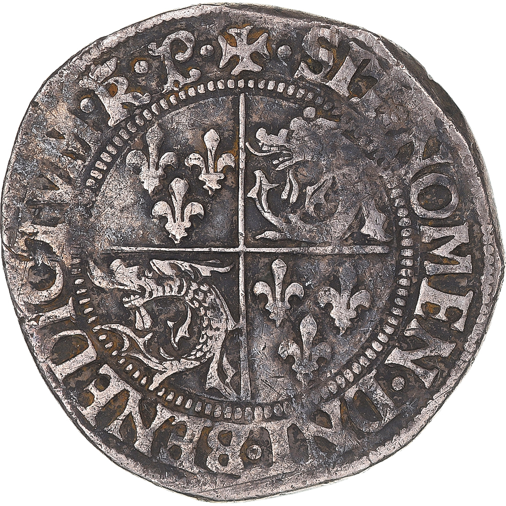 Coin, France, François Ier, Teston du Dauphiné, 2nd type, 1543-1547, Romans
