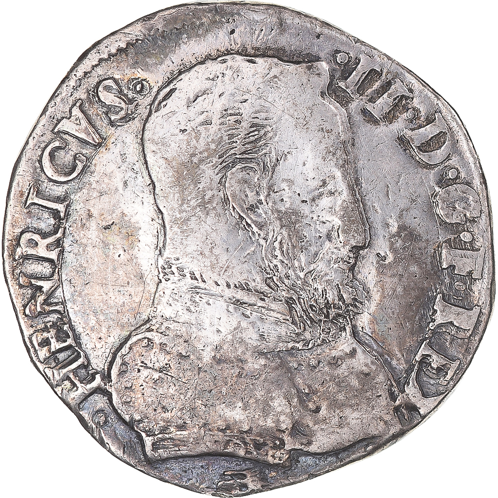 Coin, France, Henri II, Teston à la tête nue, 1559, La Rochelle, 1st Type