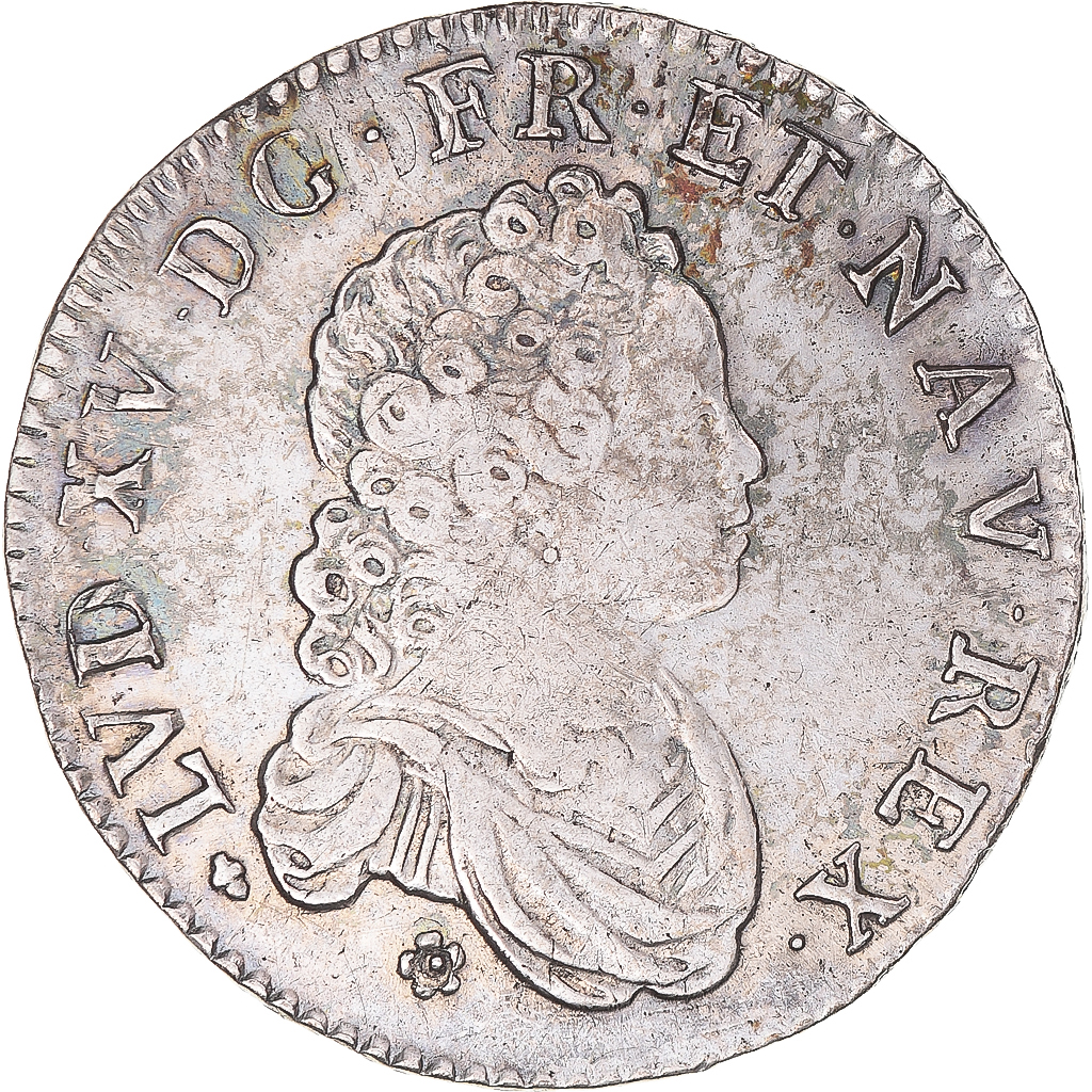 Coin, France, Louis XV, 1/2 Écu Vertugadin, 1716, La Rochelle,