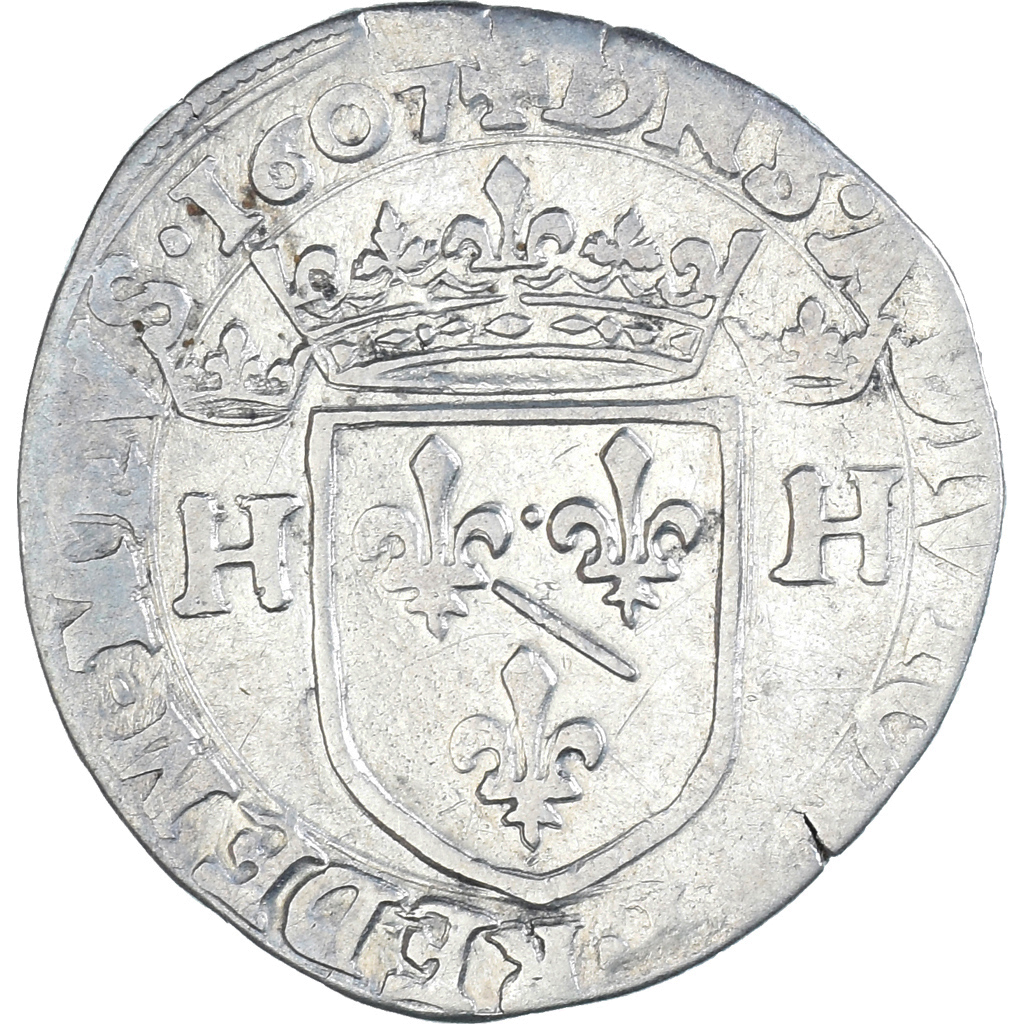 Coin, Principality of Dombes, Henri II de Montpensier, Teston, 1607 ...