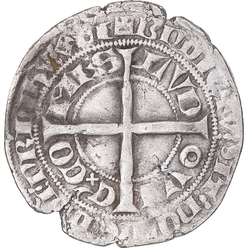Coin, France, Flanders, Louis II de Mâle, Gros, 1346-1384, , Silver