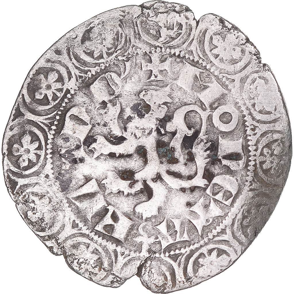 Coin, France, Flanders, Louis II de Mâle, Gros, 1346-1384, , Silver