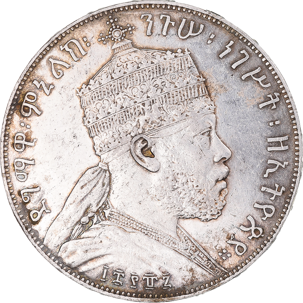 Coin, Ethiopia, Menelik II, Birr, EE 1887 (1894), Monnaie de Paris,