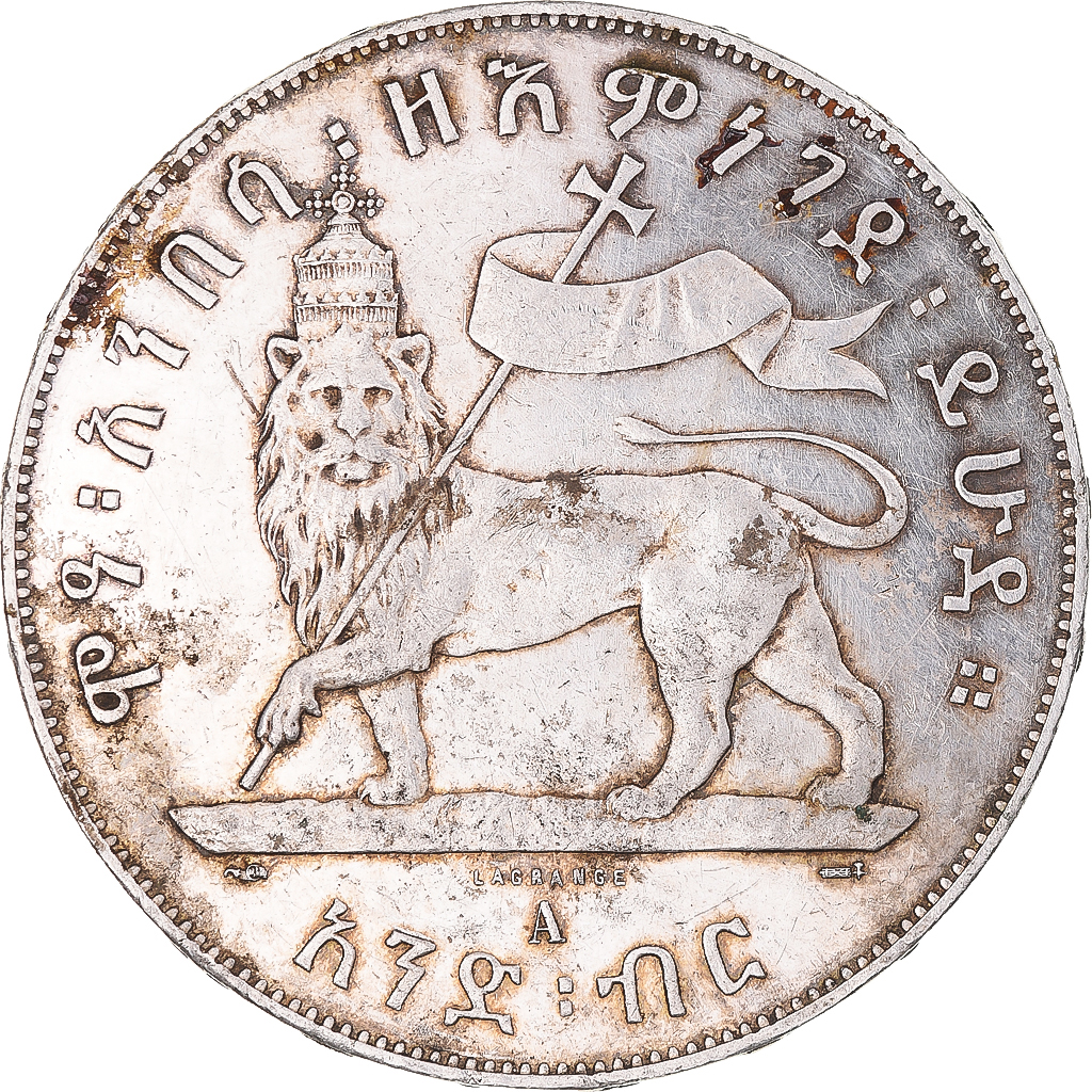 Coin, Ethiopia, Menelik II, Birr, EE 1887 (1894), Monnaie de Paris,