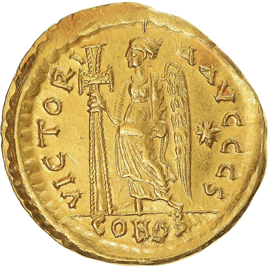 Coin, Anastasius I, Solidus, 491-518 AD, Constantinople, , Gold, Sear:3