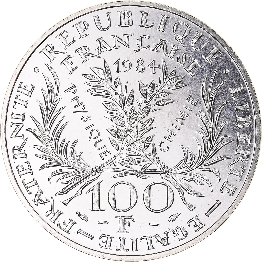 Coin, France, Marie Curie, 100 Francs, 1984, Paris, série FDC,