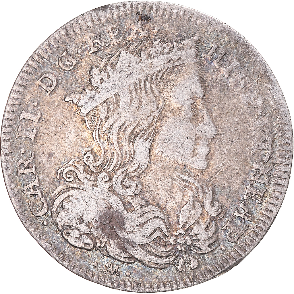 Coin, Italy, Kingdom of Naples, Charles II, 20 Grana, 1699, Naples,