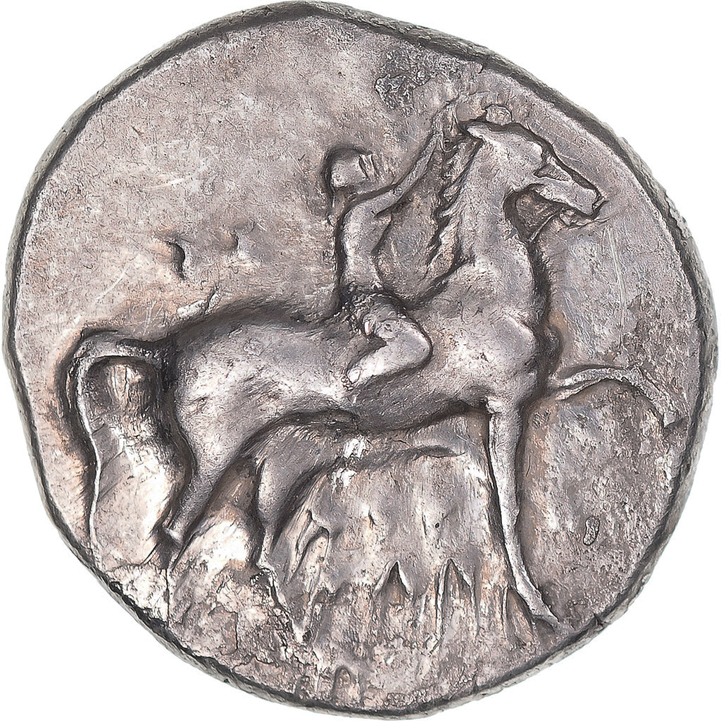 Coin, Calabria, Nomos, ca. 281-272 BC, Tarentum, , Silver, HN Italy:657