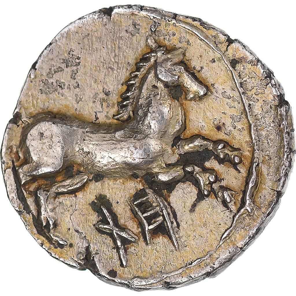 Coin, Sicily, 1/4 Shekel, 213-211 BC, Agrigente, Punic occupation,