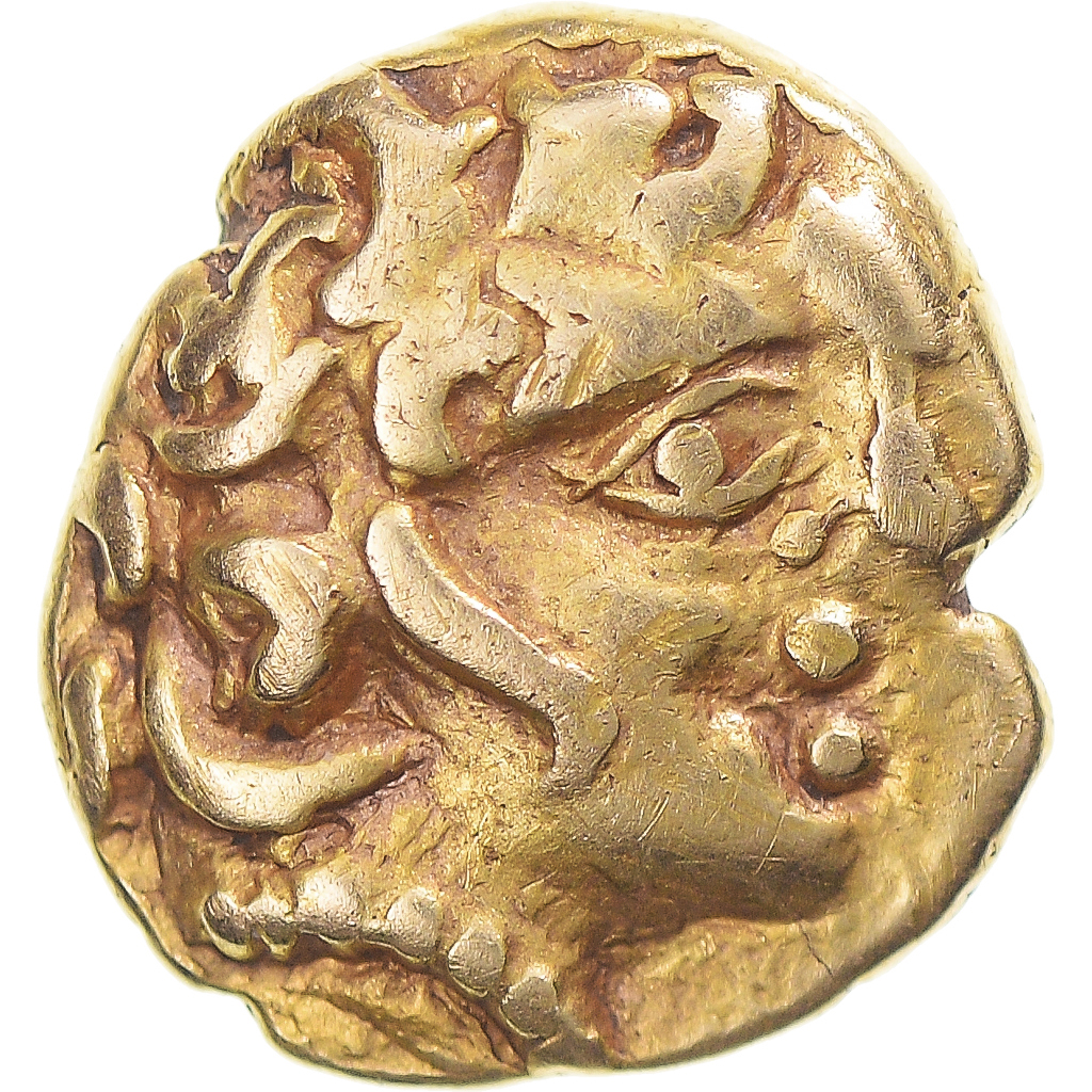 Coin, Carnutes, 1/4 statère à la lyre, 2nd-1st century BC, , Gold