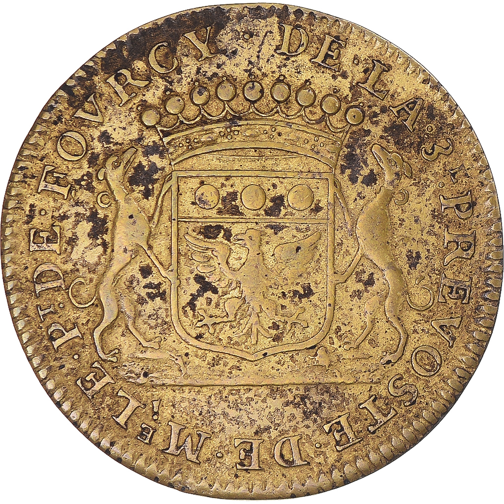 France, Token, Prévôt de Paris, Henri de Fourcy, 1689, , Brass