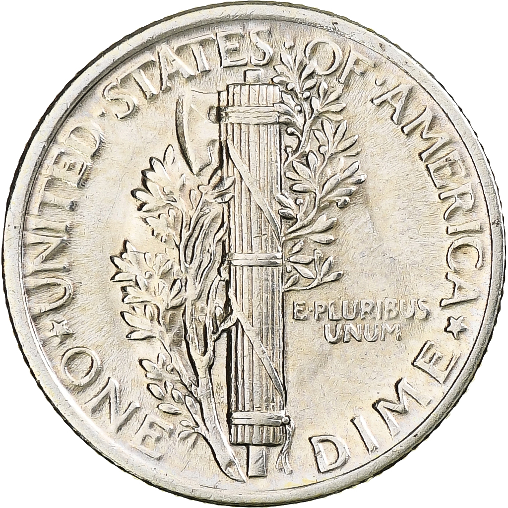 United States, Mercury Dime, 1918, Philadelphia, , Silver, KM:140