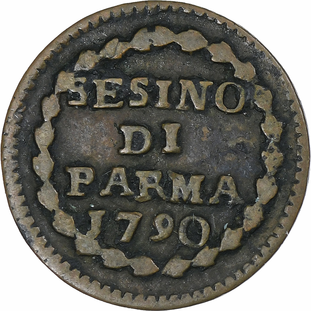 Italy, Duchy of Parma, Ferdinand I, Sesino, 1790, Parma, , Copper, KM:3