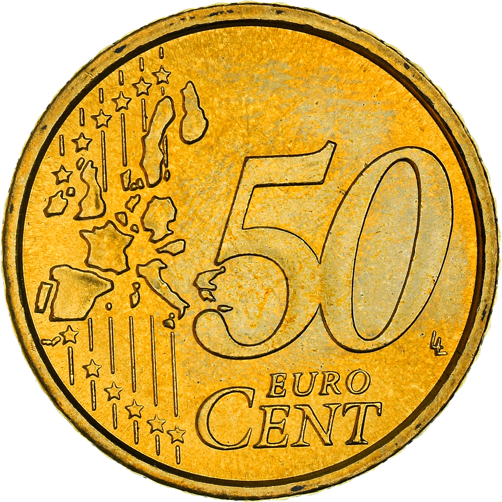 Italy, 50 Euro Cent, The Equestrian Statue of Marcus Aurelius, 2002,