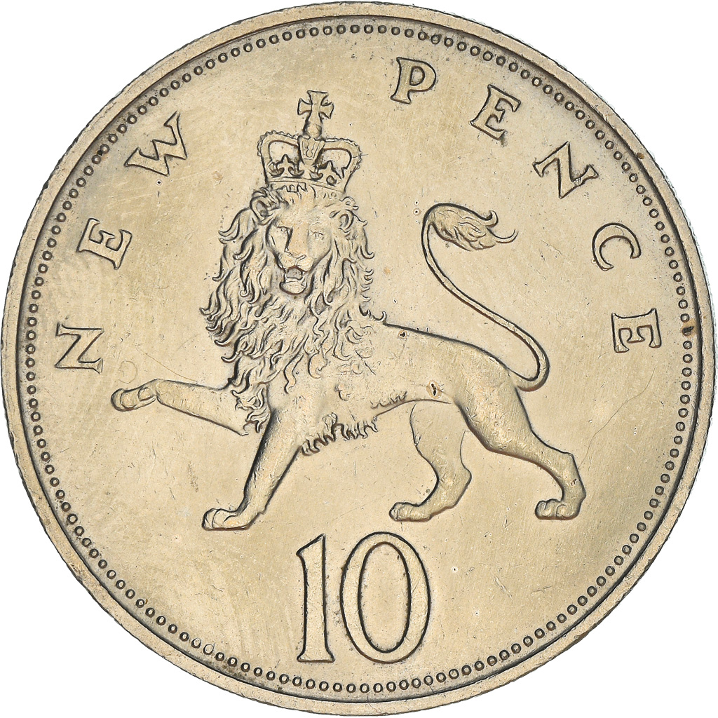Coin, Great Britain, Elizabeth II, 10 New Pence, 1968, , Copper-nickel