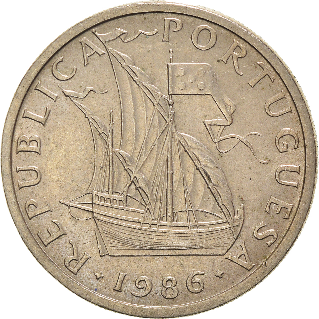 Coin, Portugal, 5 Escudos, 1986, , Copper-nickel, KM:591 | European Coins