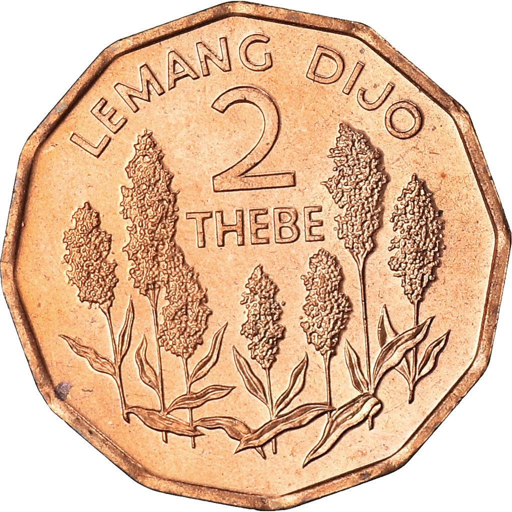 Coin, Botswana, 2 Thebe, 1981, , Bronze, KM:14 | African Coins