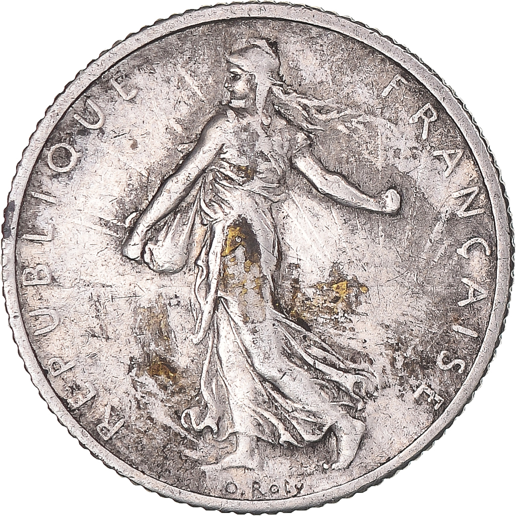 Coin, France, Semeuse, Franc, 1916, Paris, , Silver, KM:844.1