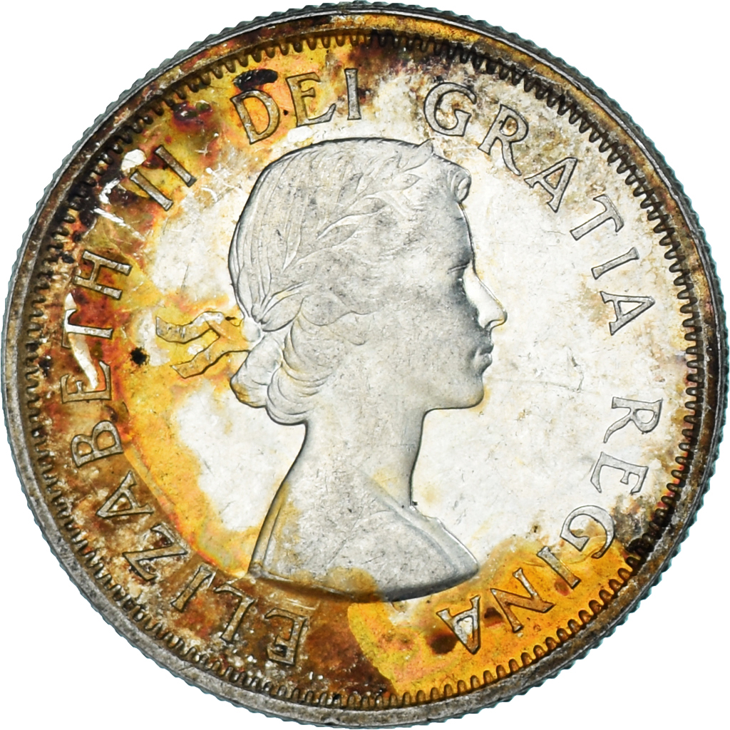 Coin, Canada, Elizabeth II, 25 Cents, 1964, Royal Canadian Mint, Ottawa