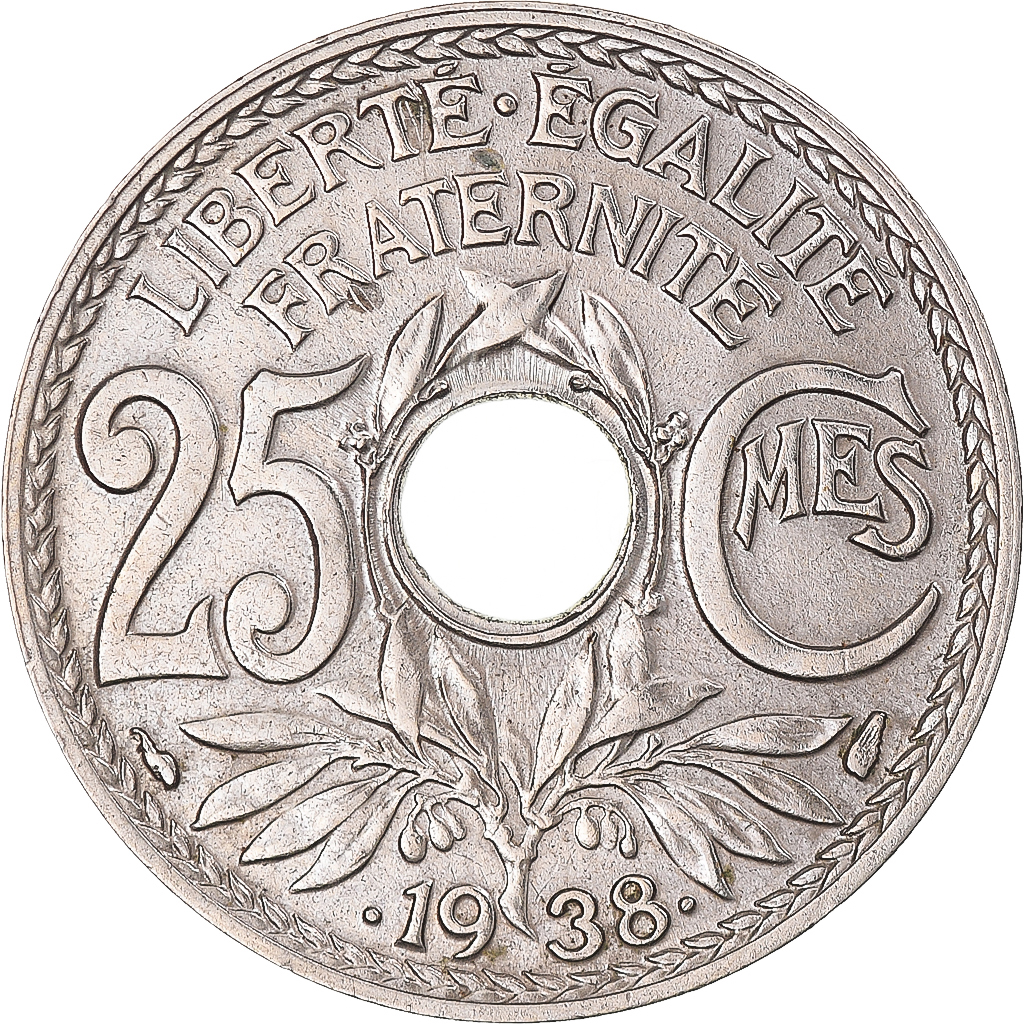 Coin, France, Lindauer, 25 Centimes, 1938, , Nickel-Bronze, KM:867b